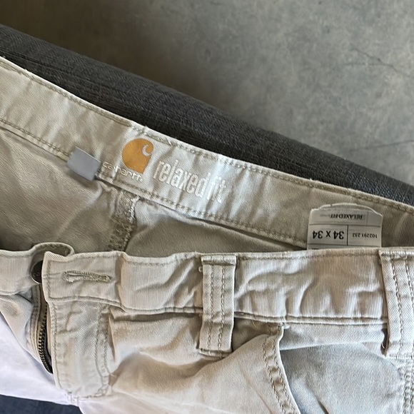 Carhartt | Pants | Carhart Relaxed Fit Cream Colored Cargo Pants Mens ...